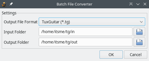 File Converter - TuxGuitar Help