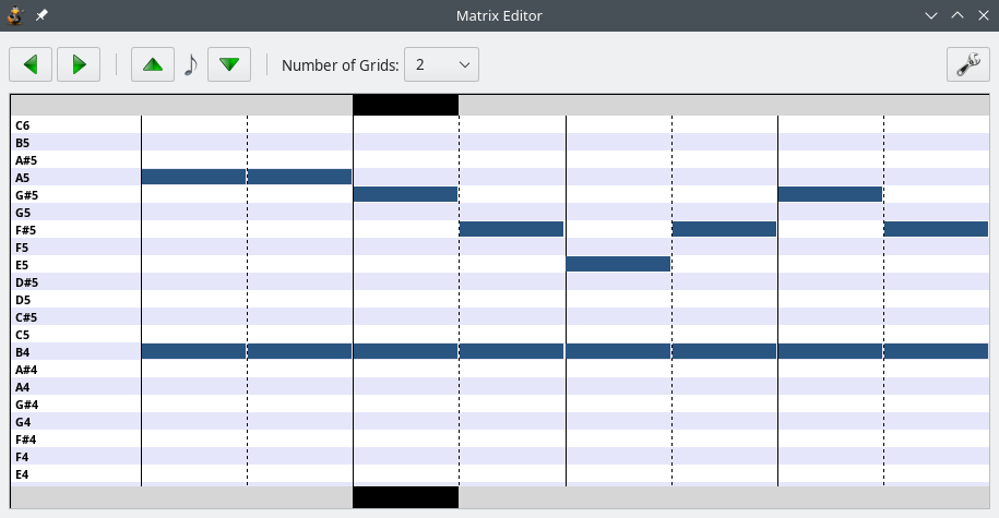 Matrix Editor - TuxGuitar Help